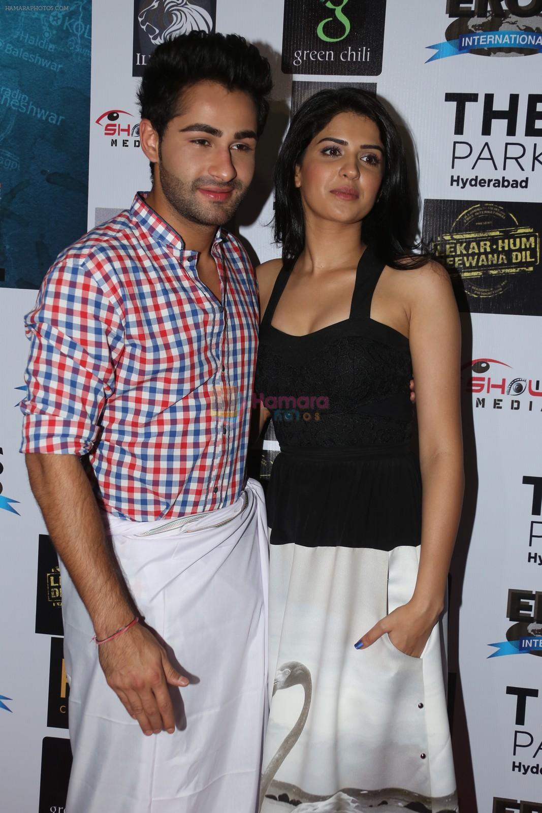 Deeksha Seth, Armaan Jain at Lekar Hum Deewana Dil movie press meet in Hyderabad on 27th June ...